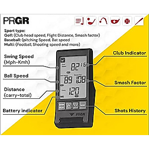 PRGR Black Pocket Launch Monitor HS-130A (New 2021 Model)