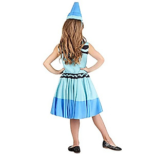 Fun Costumes Blue Crayola Costume Dress for Kids - Includes Dress, Headband with Hat