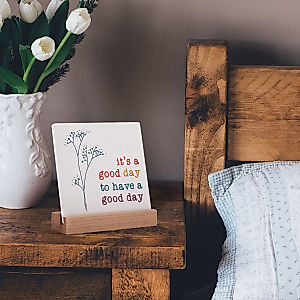 Positive Decor Motivational Gifts for Women, It's a Good Day Sign Inspirational Desk Art Decor, Emotion cheerful Support Mindset Good Vibes Decoration for Home Office
