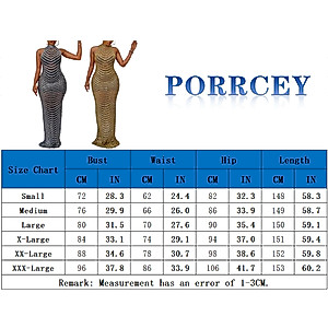 PORRCEY Women's Sexy Hot Drilling Craft Dress Bodycon Party Club Night Out Dress(5259,Gold,S)