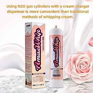 AmazWhip Cream Charger 640g 0.95L nitrous oxide tank from whipped cream(1 cylinder)