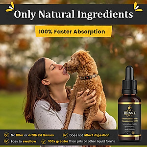 Glucosamine Liquid for Dogs & Cats - Joint Supplement for Dogs & Cats - Joint Supplement with Chondroitin, MSM, Hyaluronic Acid, Biotin, Collagen Peptides & Taurine - Max Potency for Hip & Joint Care.