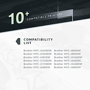 K-Ink Compatible Ink Cartridge Replacement for Brother LC203 LC 203XL 201XL LC201 to use with MFC-J480DW MFC-J880DW MFC-J4420DW MFC-J680DW MFC-J885DW (4 Black, 2 Cyan, 2 Magenta, 2 Yellow, 10 Pack)