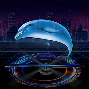 3D Hologram Fan Naked Eye LED Advertising Display Fan with 700 Video Library, 720P Hi-Resolution Holographic Projector Fan is Best for Business,Store,Shop,Bar (16.5 inch)