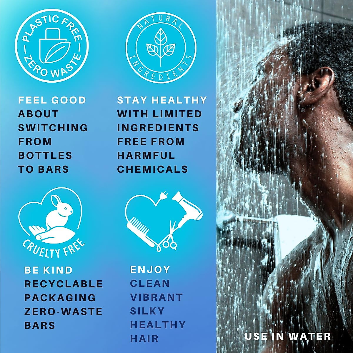 Spiraleaf Whiff Shampoo Bars, x2 Savings, Unscented: Limited Ingredients, No Scents or Colorings; Concentrated Formula, Made USA