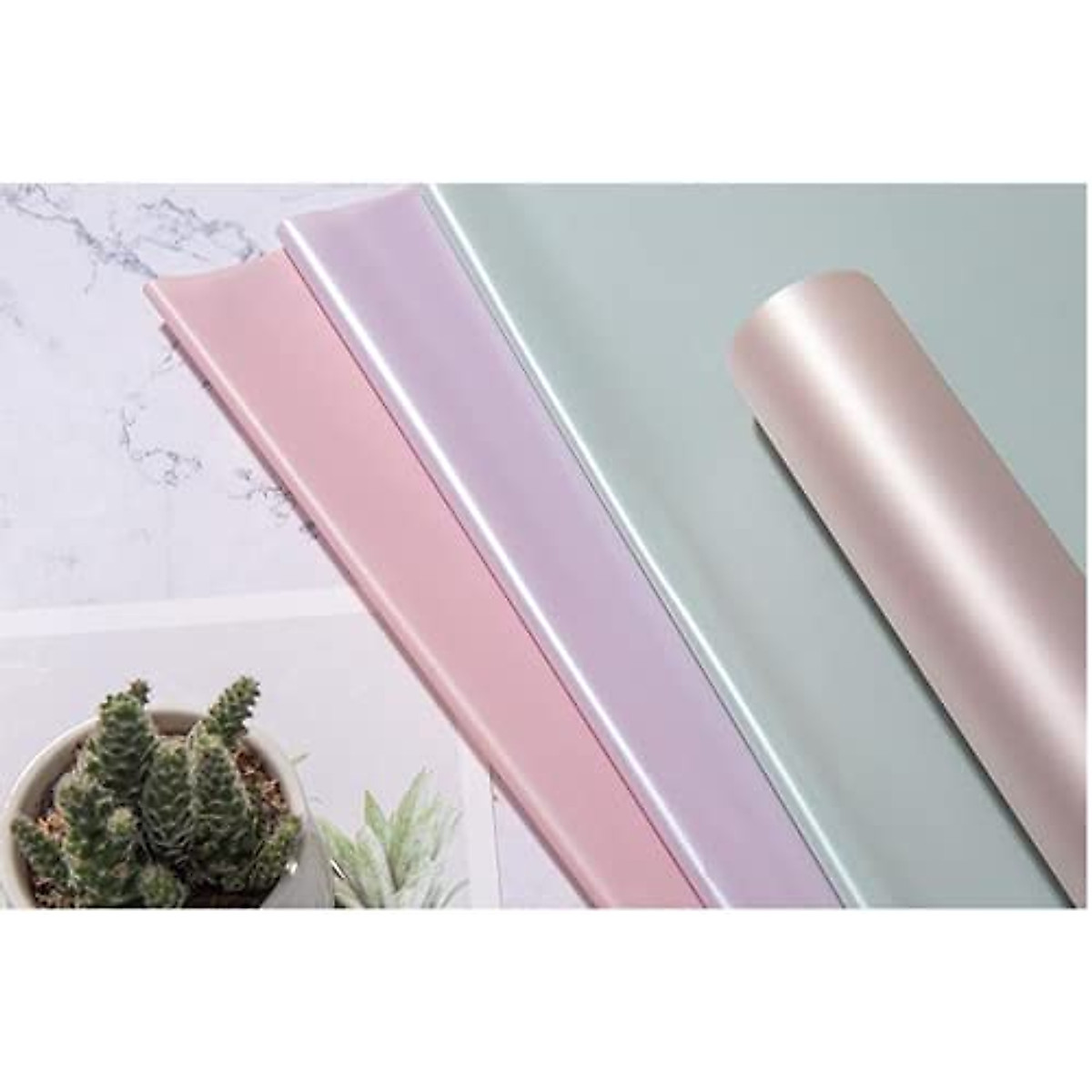 Rikyo 20 Counts Vintage Silver Red Fresh Flowers Wrapping Paper,Florist Bouquet Paper,Waterproof Holding Flowers Christmas Gift Wrapper Florist Bouquet Material 22.75"