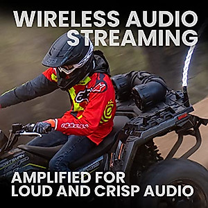 BOSS Audio Systems ATV65BRGB ATV UTV Weatherproof Sound System - 6.5 Inch Speakers, 1 Inch Tweeters, Full Range Audio, Built-in Amplifier, Bluetooth, Multi-Color Illumination, Hook Up To Stereo