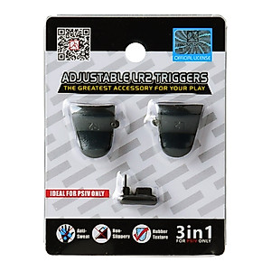 Gam3Gear Compatible with 3 in 1 Adjustable L2 R2 Triggers PS4 Dualshock 4 Controller - Black