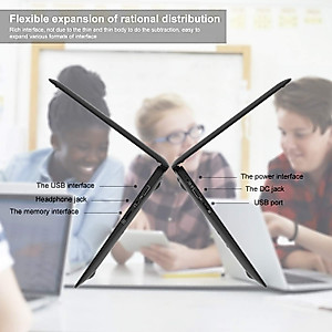 HBESTORE 10.1Inch Portable Laptop Mini Computer Ultra Thin Notebook with Apollo Lake N3350,6GB RAM and 64GB Storage with Windows10 OS (Black)