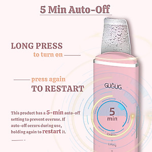 GUGUG Skin Scrubber Face Spatula - Skin Spatula Blackhead Remover Pore Cleaner with 4 Modes, Skin Care Tools-Pink