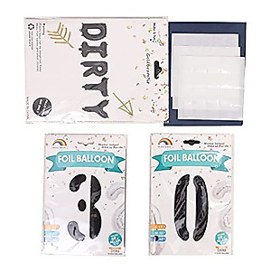 Dirty 30th Birthday Decorations for Him and Her - Dirty 30 Balloons Banner Letter Decoration Set, 30th Birthday Decorations for Men and Women, dirty 30" Aluminum Foil Letters. (Dirty 30th)