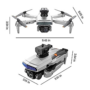 4k HD Wifi Drone With Wide-Angle Two-Lens Fpv Camera Remote Control Toys Gifts for Boys Girls with Altitude Hold Headless Mode Start Speed, Extra Long Range, Stable Flight (Gray)