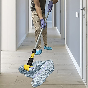 Innovative Haus Heavy Duty Blue Commercial Mop Head Replacement. Synthetic Cotton Blend Looped End String Mop Refill. Industrial Grade Cleaning Use Wet Mop Heads. Durable Universal Headband. 1 Pack