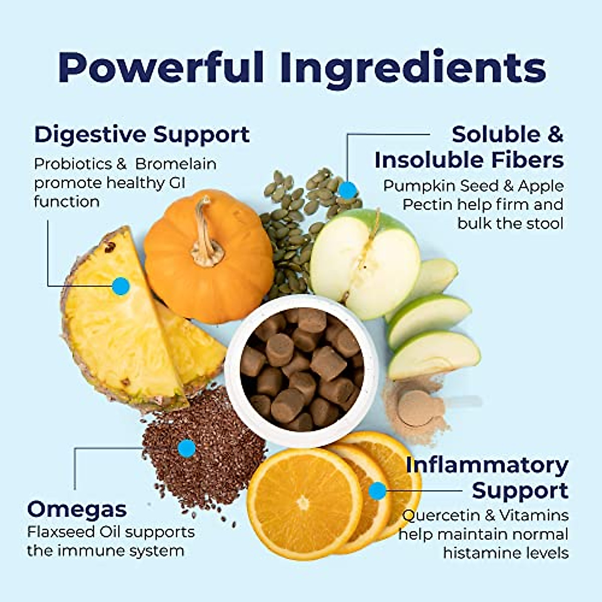 Vetnique Labs Glandex Anal Gland Soft Chew Treats with Pumpkin for Dogs Digestive Enzymes, Probiotics Fiber Supplement for Dogs Boot The Scoot (Peanut Butter Chews, 60ct)