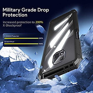 HATOSHI for Motorola Moto G Power 2021 Case with Built in Screen Protector [NOT for Moto G Power 2020], with 2 Pack Camera Lens Protector, 5X Military-Grade Shockproof Phone Case，Black
