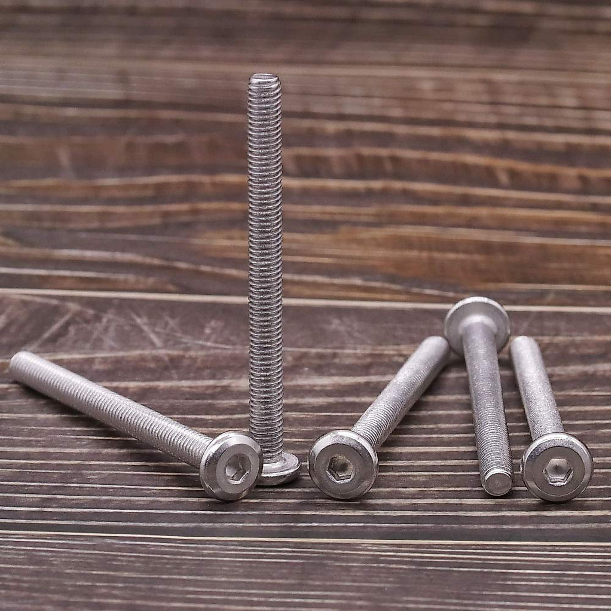 M5-0.8 x 50mm Hex Socket Head Cap Screws, 304 Stainless Steel 18-8, Flat Countersunk Machine Screws for Furniture, Binding, Machinery, Automotive, DIY Projects, 30 PCS