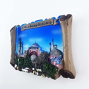 Istanbul Turkey Fridge Magnet Travel Souvenirs Home Kitchen Refrigerator Decoration Magnetic Sticker Hand Painted Craft Collection