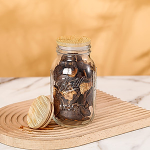 Wooden Mason Jar Lids, 8 Pcs Bamboo Wooden Storage Lids Regular Mouth, ECO Reusable Ball Wooden Lids For Mason Jars