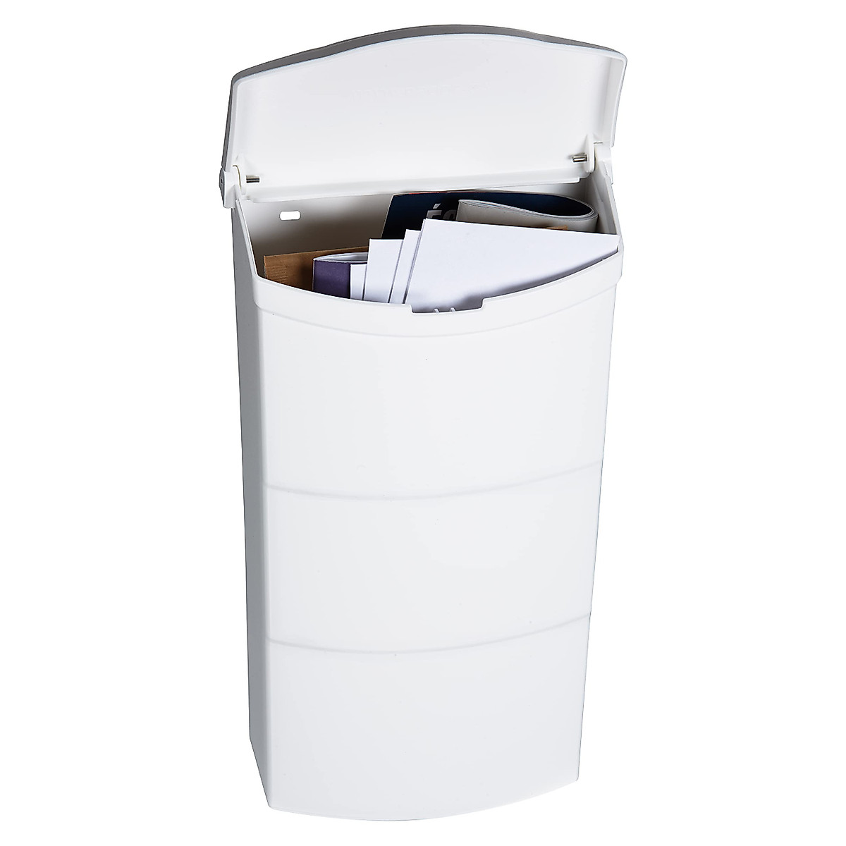 Small Plastic Mailbox for Outside Porch, Easy to Install Wall Mount, Lightweight, Heavy Duty, Rustproof, Maintenance-Free Vertical Mail Box for House - 8.25” x 4” x 13.75” (White)