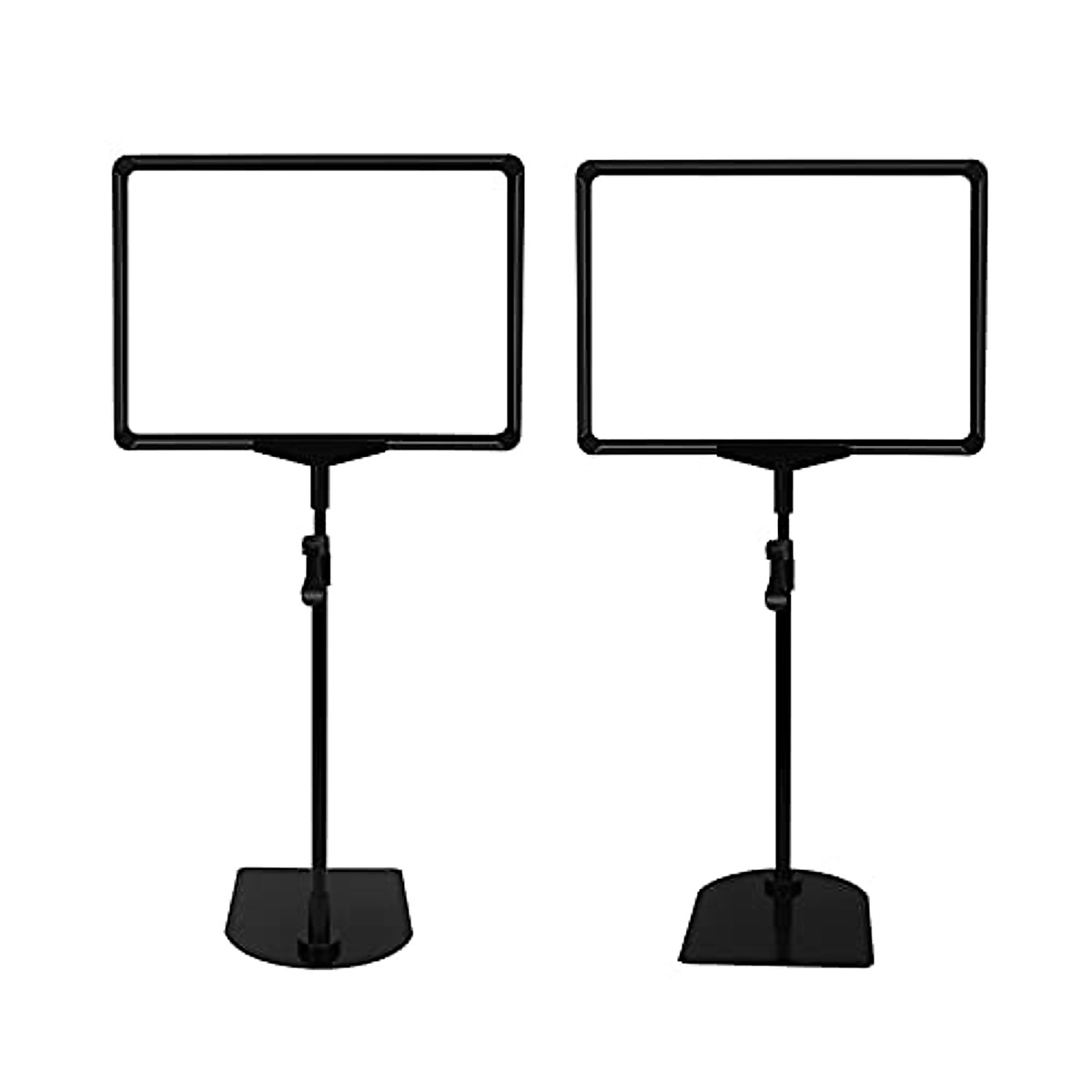 SONFILY A frame Sign Holder Adjustable Poster Stand Sign Stands For Display Floor Standing Sign Holder Small Retail Signs Double Sided Signs Indoor For Fair Store Shop,8.5x11in,2 Pack Black