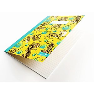 Silvine A4 Notebooks in 4 Assorted Marlene West Designs. 80 Pages, Lined with Margin. Ref NBA4SG [Pack of 12], Summer Garden