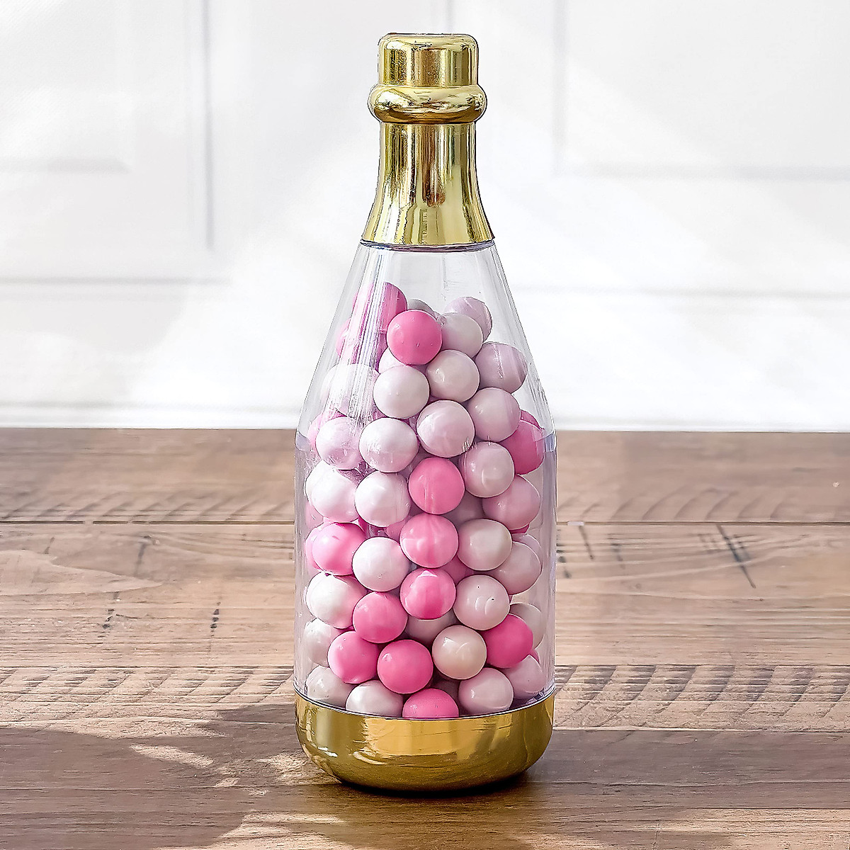 Kate Aspen Gold Metallic Mini Champagne Bottle Container (Set of 12) DIY Favor, Medium, Adult Party Favours