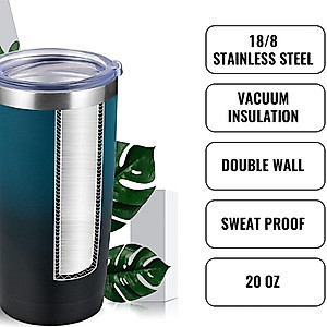 TDYDDYU 8 pack 20 OZ Double Wall Stainless Steel Vacuum Insulated Tumbler Coffee Travel Mug With Lid, Durable Powder Coated Insulated Coffee Cup for Cold & Hot Drinks (OmbreIndigo, 8pack)