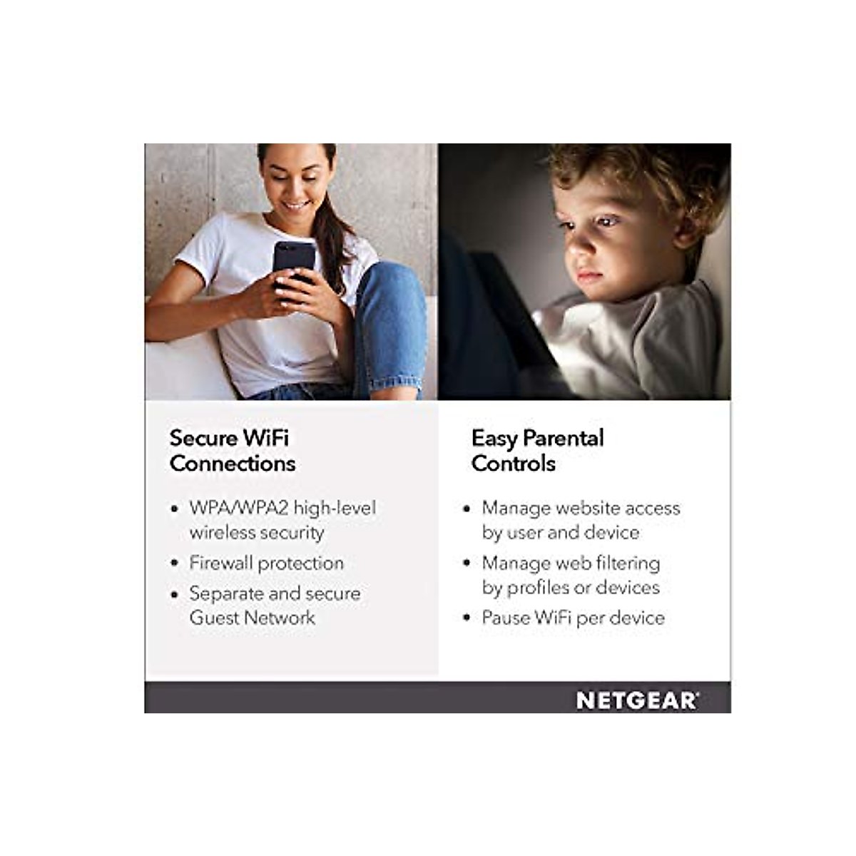NETGEAR Nighthawk R7350 AC2400 Router: Fast Beamforming Wi-Fi for Gaming, 4K UHD Streaming. 2400Mbps, 2500 Sq Ft, QoS, Dual Core, 2.4 + 5GHz, 5 x GIGABIT + USB 3.0 Port, Smart WiFi Router R7350-NAS