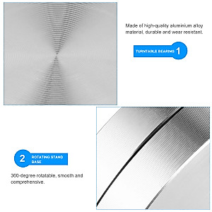 COHEALI Cupcakes Rotating Display Stand 3 PCS Swivel Turntable, Turntable Turntable Base axle Table Turntable Bearing Base axle revolving Cake Stand Rotary Tool Rotary Tool