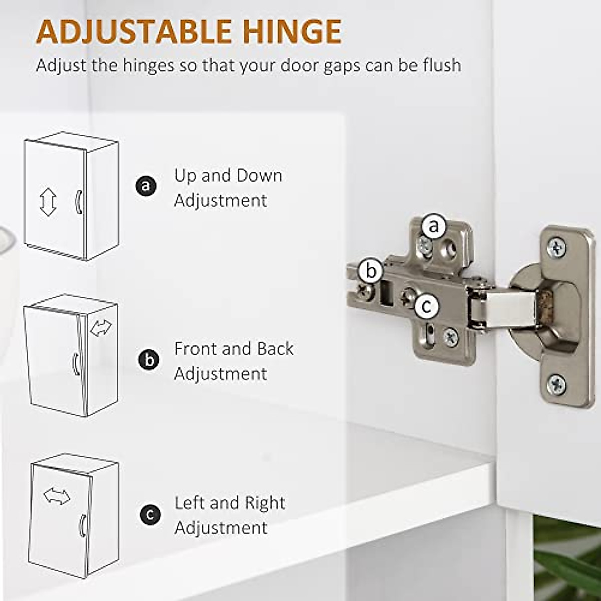 HOMCOM 66" Buffet with Hutch, Freestanding Kitchen Pantry with 2 Large Cabinets, 1 Pull Up Cabinet, 3 Drawers & Wide Countertop, White