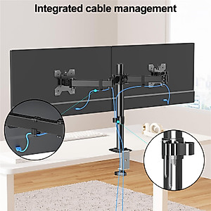 MOUNT PRO Dual Monitor Mount Fits 13-32 Inch/17.6lbs LCD Screen, Computer Monitor Desk Mount, Articulating Monitor Arm, Height Adjustable Monitor Stand for 2 Monitors, VESA Mount 75x75/100x100mm