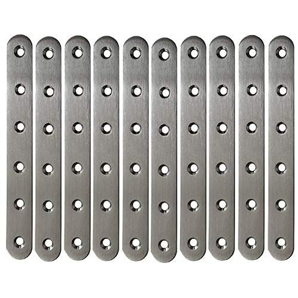 TEJATAN - Straight Steel Brace (Also Known as - Straight Bracket, Straight Metal Bracket, Steel Straight Brace, Steel Straight Brackets) (Set of 10)