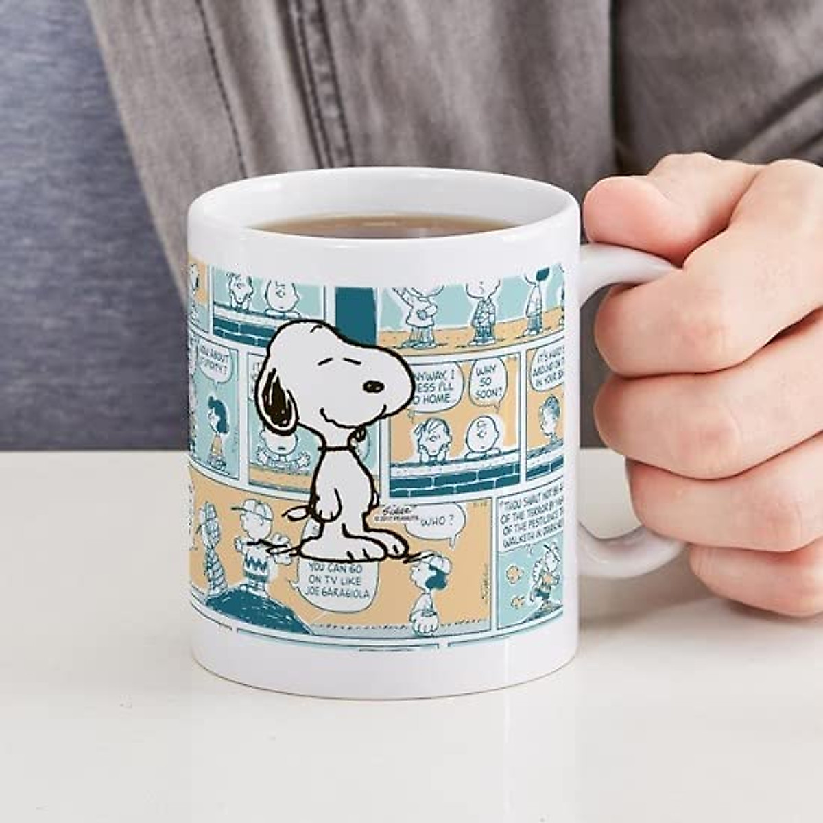 CafePress Peanuts Snoopy Comic Strip Ceramic Coffee Mug, Tea Cup 11 oz
