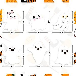 K KUMEED Halloween Decorations Hanging Swirls 20pcs, Ghost Hanging Decorations Perfect for Home Indoor Outdoor Halloween Baby Shower Party Decorations