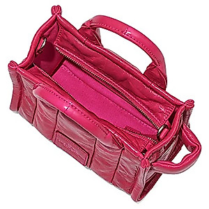 Marc Jacobs The Crinkle Leather Micro Tote Magenta One Size