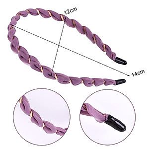 ZIRICHER Thin Headbands for Women,Metal Spring Hair Hoop Headbands,Non Slip Sports Hairband For Girls Skinny Wire Comfortable Headband