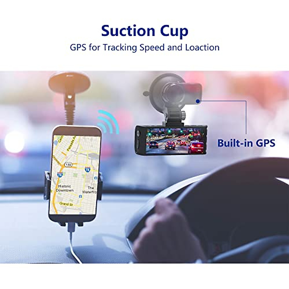 Suction Cup Mount for REDTIGER F7N Dash Cam with GPS Module