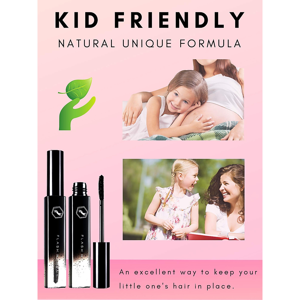 Anti Frizz Hair Flyaway Tamer Hair Mascara Flyaway Hair Stick - Hair Finishing Stick - Baby Hair Brush - Edge Brush for Baby Hair Frizzy Hair Products Glue Spray Hair Wax Stick Hair Gel For Women