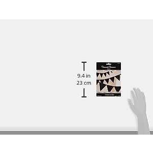 Amscan Pennant Banner, 15 feet, Jet Black