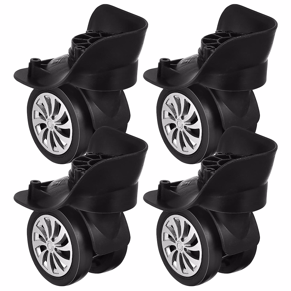 Didiseaon Side Mount Casters 2 Inch Swivel Caster Wheels, 360 Degree Swivel Wheels Replacement Universal for Luggage Suitcase Repair Accessory, 4Pcs