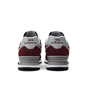 New Balance Men's 574 Core Sneaker, Burgundy/White, 10
