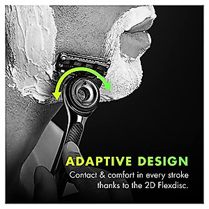 Gillette Razors for Men with Exfoliating Bar by GilletteLabs, Shaving Kit for Men, Includes 1 Handle, 4 Razor Blade Refills, 1 Premium Magnetic Stand