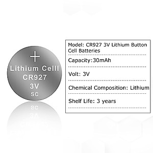 CR927 Batteries BR927 DL927 3V Lithium Button Cell Batteries 50Pcs