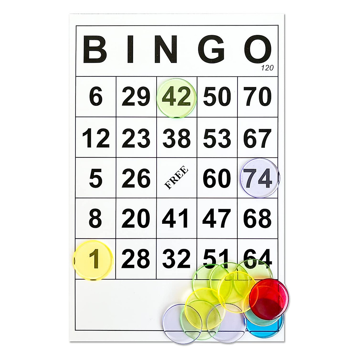 SEETOOOGAMES Bingo Game Cards Sheets - Paper Bingo Cards Bulk Reusable - Bingo Set for Adults, Family, Party, Large Groups - Pack of 120