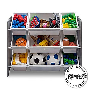 Delta Children MySize 9 Bin Plastic Toy Organizer - Greenguard Gold Certified, Grey