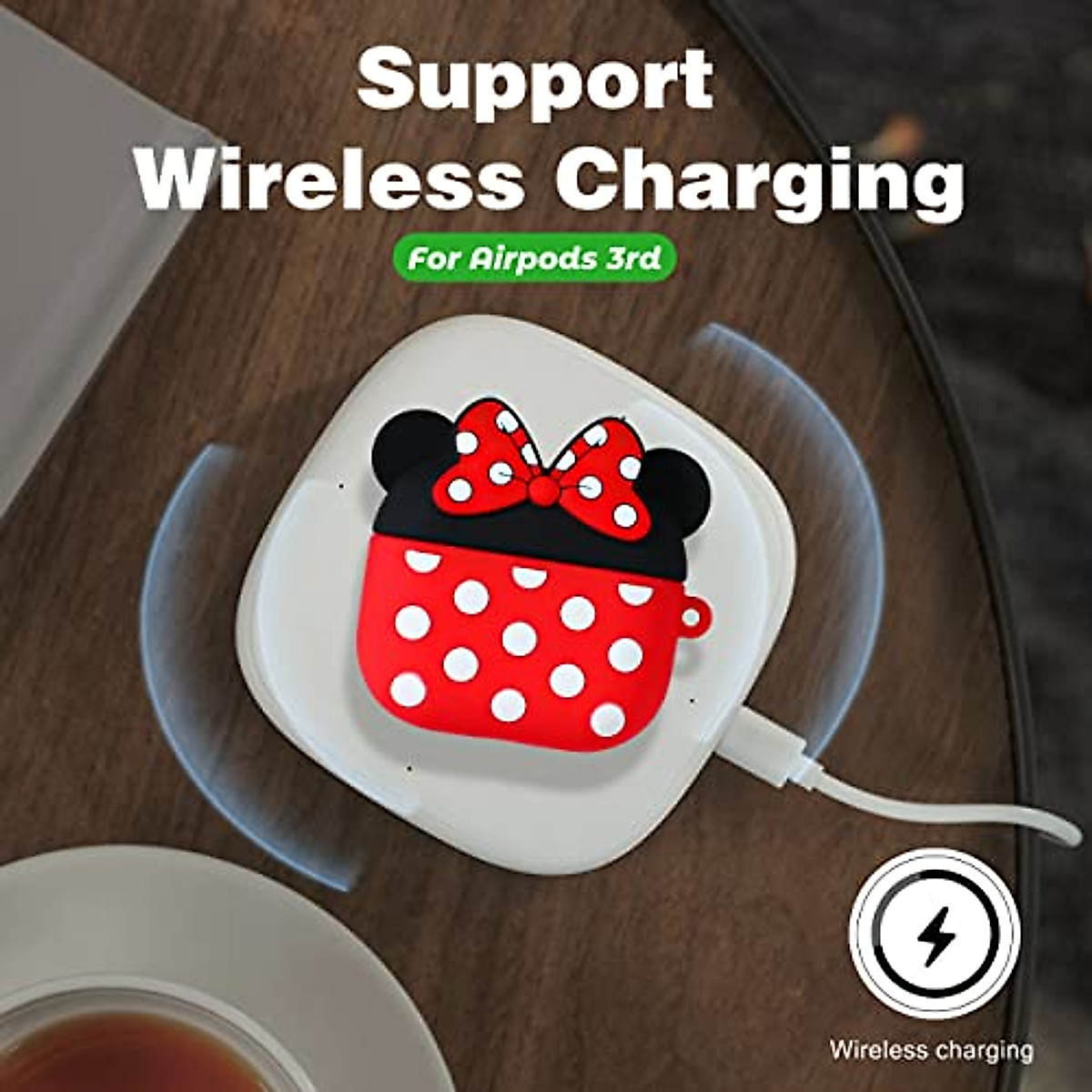 Mulafnxal for Airpods 3rd Generation Case Cute 3D Lovely Unique Cartoon for Airpod 3 Silicone Cover Fun Funny Cool Design Fashion Case for Boys Girls Kids Teen for Air Pods 3(2021), Point Minn