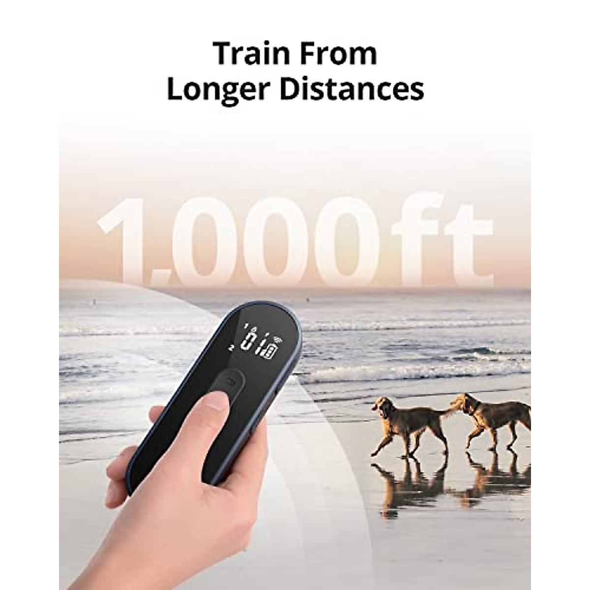 eufy Pet Dog Training Collar 2-Pack, 2 Rechargeable Training Collars with Remote, 3 Safe Training Modes, Soft Silicone Connectors, Safety Lock Switch, IPX7 Waterproof, Large Remote Range