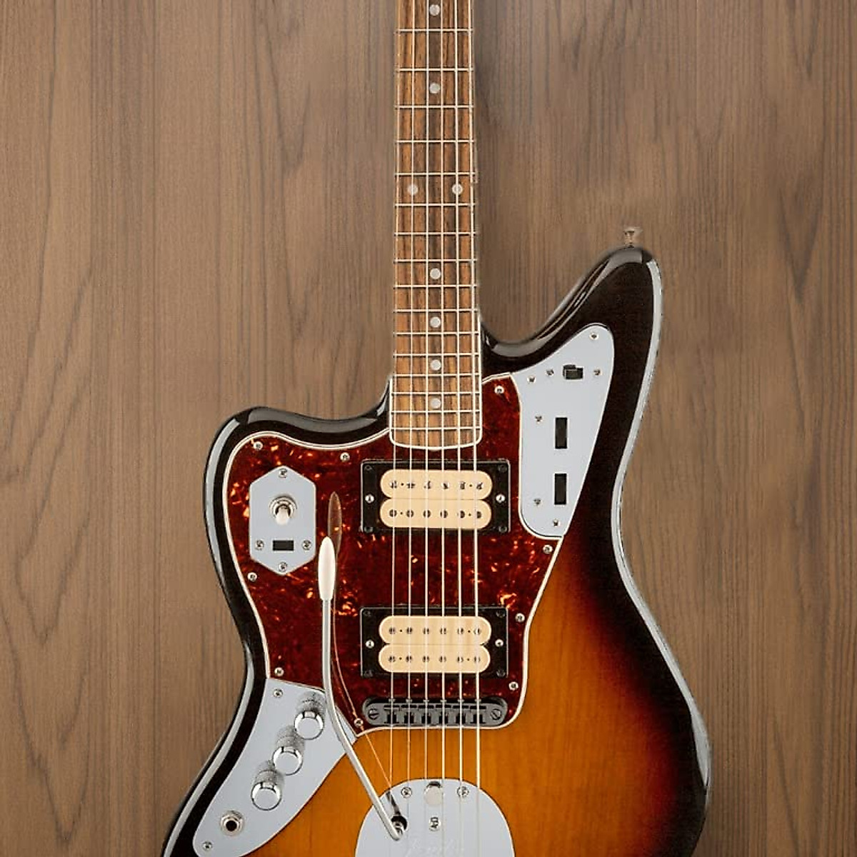 Fender Kurt Cobain Jaguar Electric Guitar, with 2-Year Warranty, 3-Color Sunburst, Rosewood Fingerboard, Left-Handed