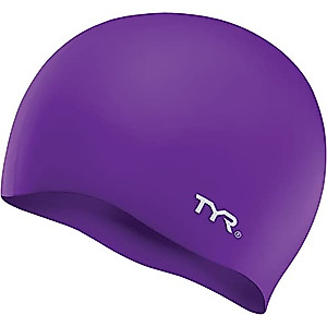 TYR Unisex Adult All-season Wrinkle-Free Silicone Swim Cap, Black, 0 US