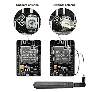 Aideepen ESP32-CAM-MB W- BT Board Micro USB to Serial Port CH-340G with 8DBI High Gain Dual-Band Antenna + 20cm IPEX to RP-SMA Cable